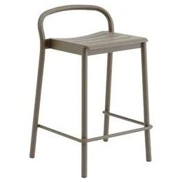muuto Linear Steel Barhocker, h&ouml;he 65 cm, taupe