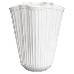 K&Auml;HLER DESIGN K&auml;hler Hammersh&oslash;i Unfold Vase H20.5 cm Keramik Wei&szlig;