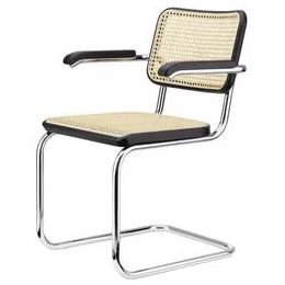 Thonet S 64 V Freischwinger Buche schwarz gebeizt