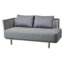 Cane-Line Moments Lounge Sofa - Armlehne Links Grey (2 Sitzer)