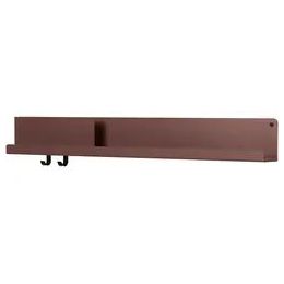 muuto Folded Wandregal, 96 x 13 cm, deep red