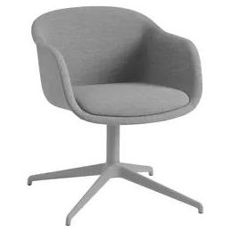 muuto Fiber Conference Armchair, swivel base with return, remix 133 / grau