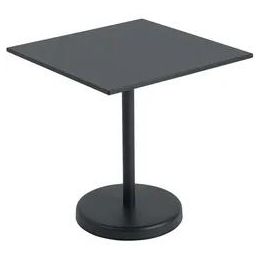 muuto Linear Steel Tisch, 70 x 70 cm, h&ouml;he 73 cm, anthrazit black