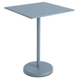 muuto Linear Steel Tisch, 70 x 70 cm, h&ouml;he 95 cm, pale blue