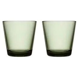 Iittala Kartio Trinkglas 21cl 2er Set Tannengr&uuml;n
