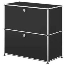 USM Haller Sideboard mit 2 Klappt&uuml;ren Graphitschwarz