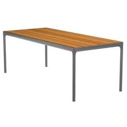Houe FOUR Dining Table 210 x 90 cm Bamboo / Grey Aluminum