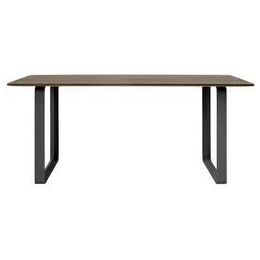 muuto 70/70 Tisch, 170 x 85 cm, eiche massiv ger&auml;uchert / schwarz