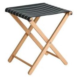 Hay Outdoor Market Folding Stool Black with beige stripe
