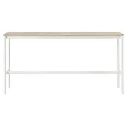 muuto Base Stehtisch, 190 x 50 cm, h&ouml;he 95 cm, eichenfurnier / wei&szlig;