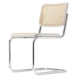 Thonet S 32 V Freischwinger Buche wei&szlig; lasiert