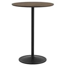 muuto Soft Cafe Stehtisch, &Oslash; 75 cm, eiche dunkel ge&ouml;lt / schwarz