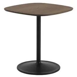 muuto Soft Cafe Tisch, 70 x 70 cm, eiche dunkel ge&ouml;lt / schwarz
