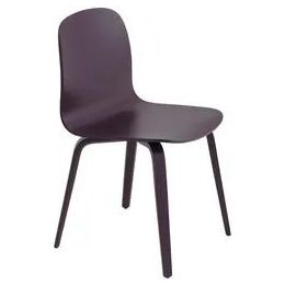 muuto Visu Chair, wood base, dark plum