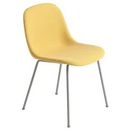 muuto Fiber Side Chair, tube base, steelcut quartet 434 / grau