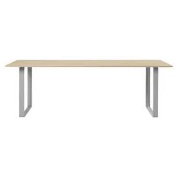 muuto 70/70 Tisch, 225 x 90 cm, eichenfurnier / grau