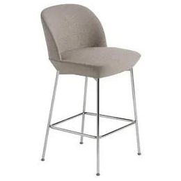 muuto Oslo Barhocker, h&ouml;he 65 cm, ocean 32 / chrome
