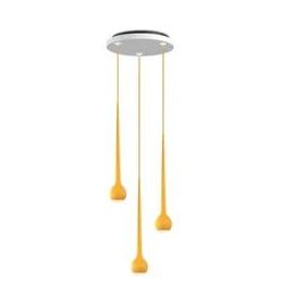 Grau Falling Sun Chandelier 3 Pendel Sun Orange