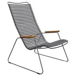 Houe CLICK Lounge Chair mit Bambusarmlehnen Dark grey