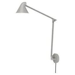 Louis Poulsen NJP Wandleuchte Langer arm Mit Schnur und mit wall box LED 3000K 10W Light aluminium grey