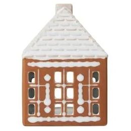 K&Auml;HLER DESIGN K&auml;hler Gingerbread Lichthaus klein Steingut Braun