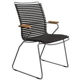 Houe CLICK Dining Chair gro&szlig;e R&uuml;ckenlehne mit Bambusarmlehnen Black