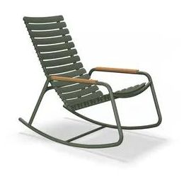 Houe ReCLIPS Rocking chair mit Bambusarmlehne Olive green