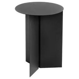 Hay Slit Table Wood Beistelltisch Rund &Oslash;35 lackierte Eiche Black