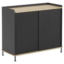 muuto Enfold Sideboard, 100 x 85 cm, eiche ge&ouml;lt / anthrazit