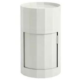 Hay Facet Cabinet Beistelltisch Hoch Misty Grey High Gloss