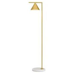 Flos Captain Flint Stehleuchte Brushed Brass/White Marble
