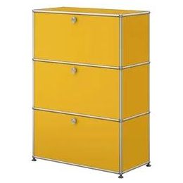 USM Haller Highboard, mit 3 Klappt&uuml;ren Goldgelb