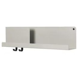 muuto Folded Wandregal, 63 x 16 cm, grau