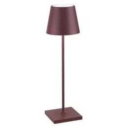 Zafferano Akku Tischleuchte Poldina Pro 380 mm Bordeaux