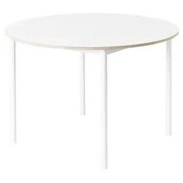 muuto Base Tisch rund, &Oslash; 110 cm, wei&szlig; laminat / wei&szlig;