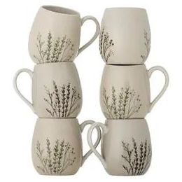 Bloomingville Bea Becher, Natur, Steingut 6er Set