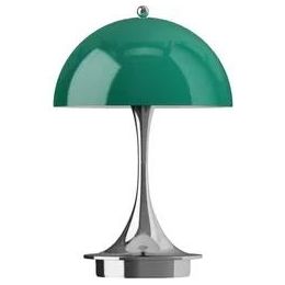 Louis Poulsen Tischleuchte Panthella 160 Portable V3 Chrome Opal Green
