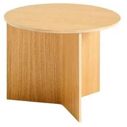 Hay Slit Table Wood Beistelltisch Rund &Oslash;45 cm lackierte Eiche