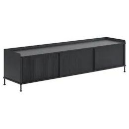 muuto Enfold Sideboard, 186 x 48 cm, schwarz / anthrazit