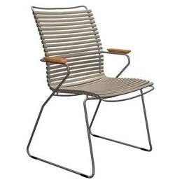 Houe CLICK Dining Chair gro&szlig;e R&uuml;ckenlehne mit Bambusarmlehnen Beige