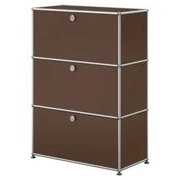 USM Haller Highboard, mit 3 Klappt&uuml;ren Braun