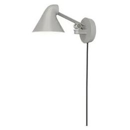 Louis Poulsen NJP Wandleuchte Kurzer arm Mit Schnur und mit wall box LED 3000K 10W Light aluminium grey