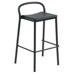 muuto Linear Steel Barhocker, h&ouml;he 75 cm, anthrazit black