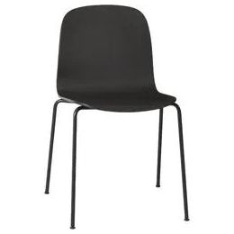 muuto Visu Chair, tube base, schwarz / schwarz