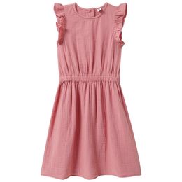 Yigga M&auml;dchen Musselin-Kleid mit Fl&uuml;gel&auml;rmeln