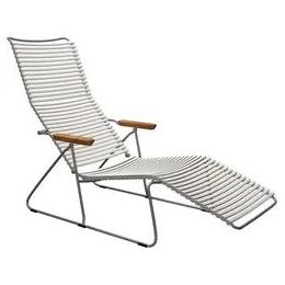 Houe CLICK Sunlounger mit Bambusarmlehnen Muted White