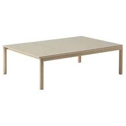 muuto Couple Couchtisch, 84 x 120 cm, 3 plain - sand / eiche natur