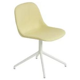 muuto Fiber Side Chair, swivel base, balder 432 / wei&szlig;
