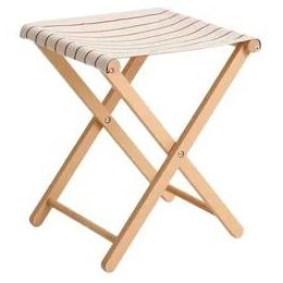 Hay Outdoor Market Folding Stool Beige with red stripe