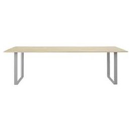 muuto 70/70 Tisch, 255 x 108 cm, eiche massiv / grau